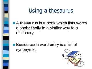 gsynonyms.ppt word vocabualry similar meaning word | PPT