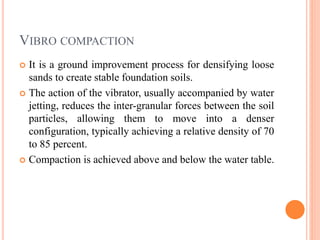 Vibration method for ground improvement technique | PPTX