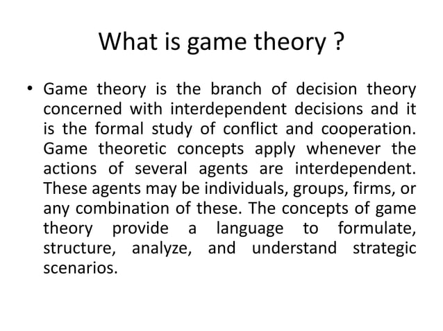 Game theory | PPTX