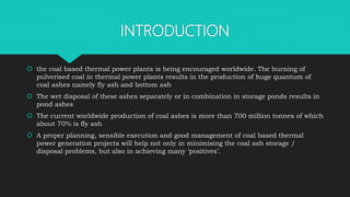 Coal Ashes In Geo-technical Engineering Practice-Beneficial Aspects | PPTX