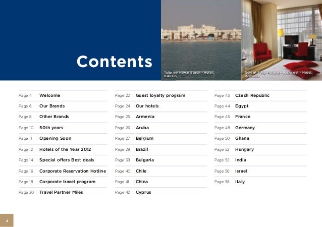 Golden Tulip Hotel Directory 2012