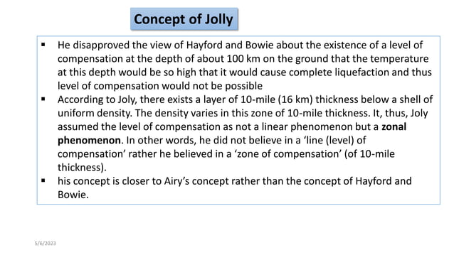 Isostasy - Meaning and different models of isostasy | PDF | Geography ...