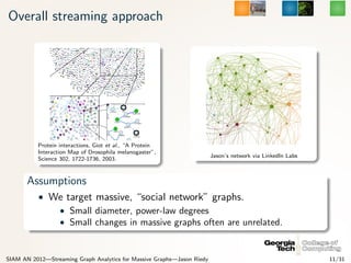 SIAM Annual Meeting 2012: Streaming Graph Analytics for Massive Graphs | PDF | Databases ...