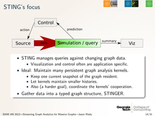 SIAM Annual Meeting 2012: Streaming Graph Analytics for Massive Graphs | PDF | Databases ...