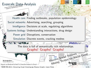 SIAM Annual Meeting 2012: Streaming Graph Analytics for Massive Graphs | PDF | Databases ...