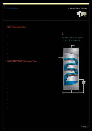 GTC's High Performance Tray Tower Solutions | PDF