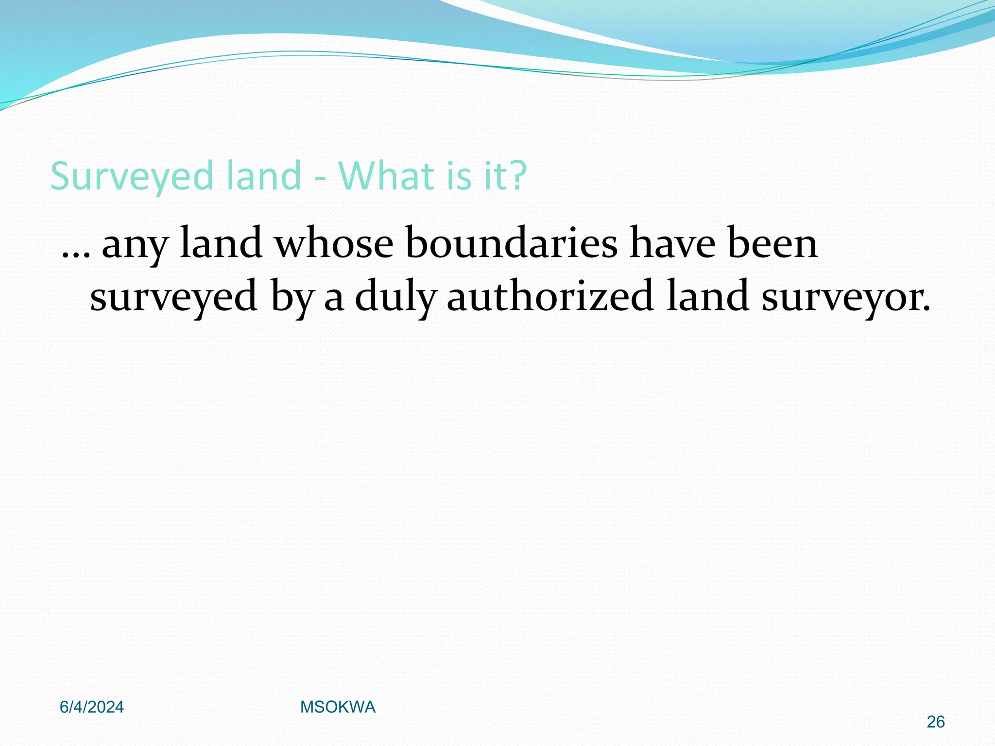 GT234 CADASTRAL SURVEYING gggggggggg.ppt