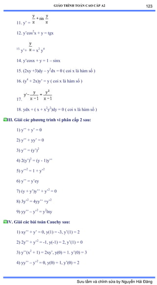 Bai tap tich phan mat loai 2 | PDF