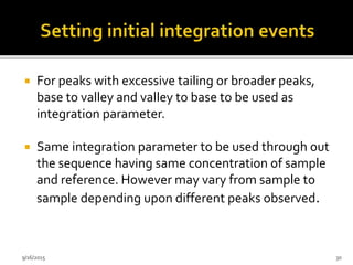 Integration of chromatographic peaks | PPTX
