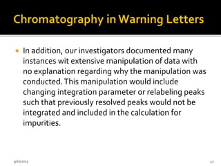 Integration of chromatographic peaks | PPTX