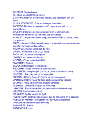 Gta San Andreas CODECS | DOC