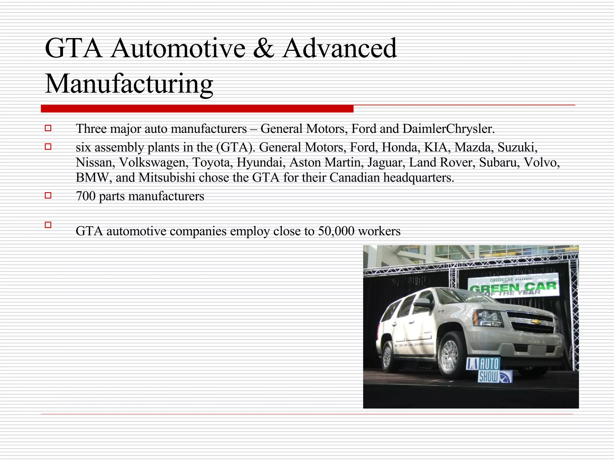 Gta Automotive Cluster | PPT