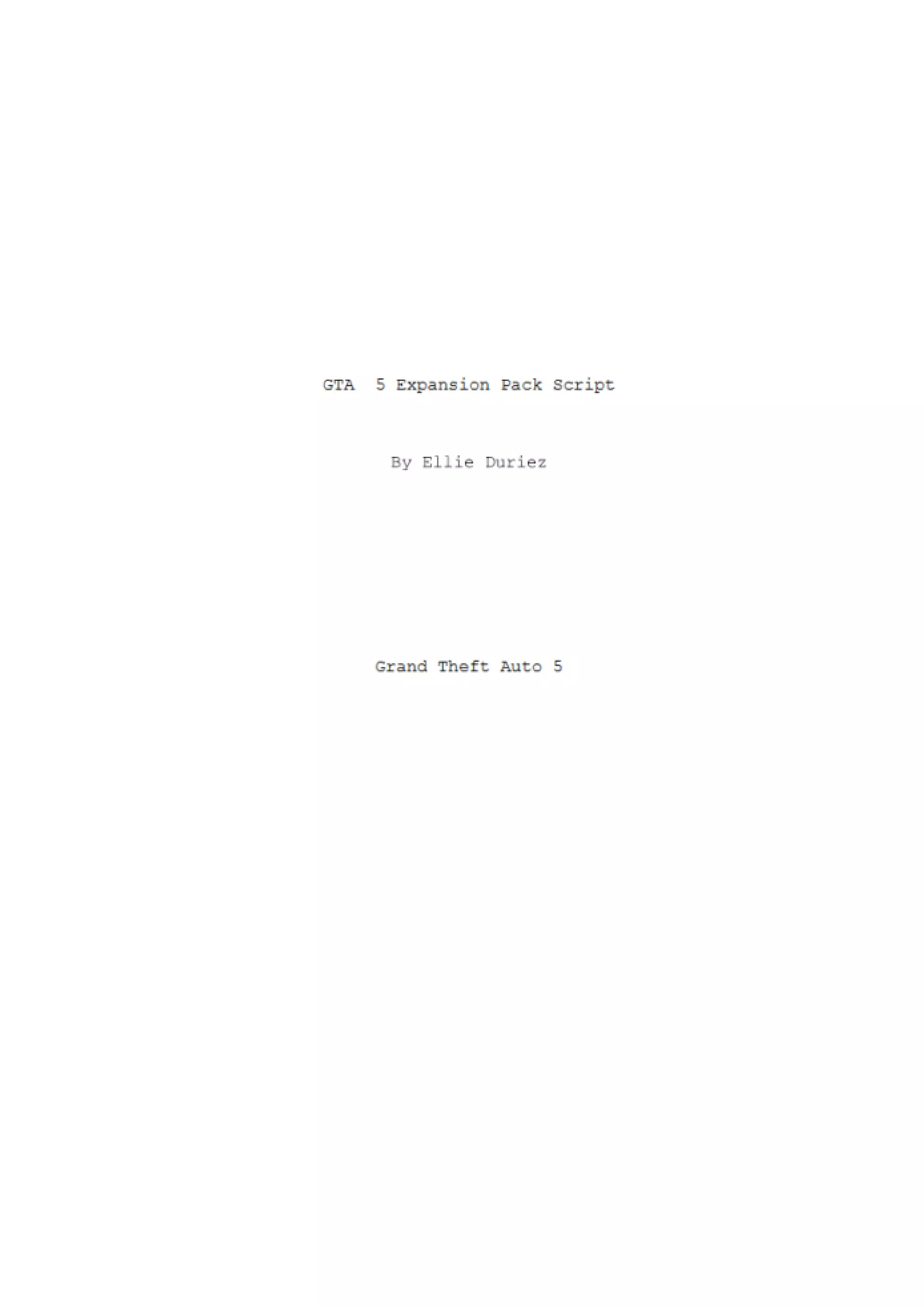 Gta5 script | PDF