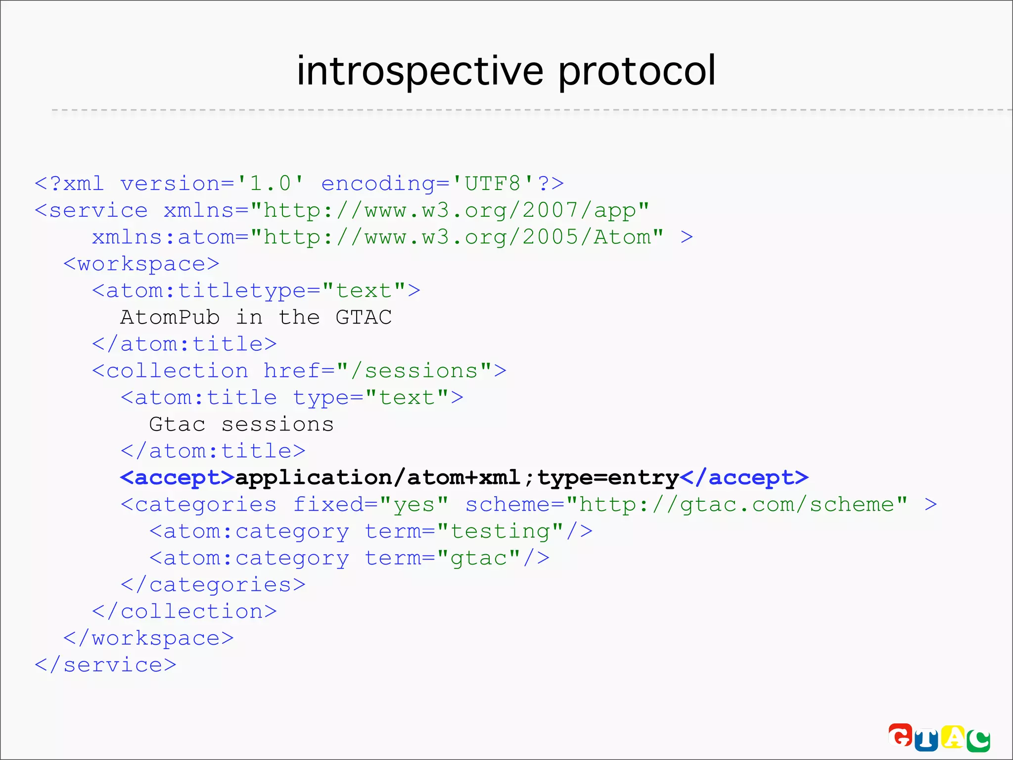 GTAC: AtomPub, testing your server implementation | ZIP | Web Design ...