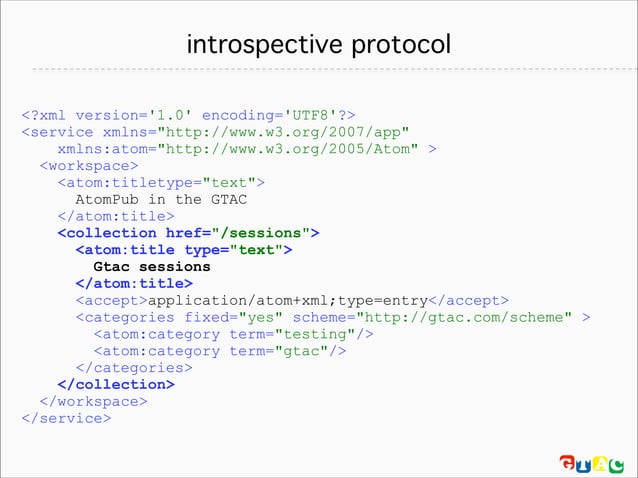 GTAC: AtomPub, testing your server implementation | ZIP | Web Design ...