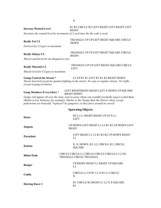 Gta cheat | DOC