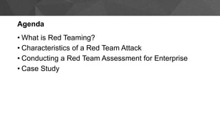 ISACA GTACS 2018 - Red Teaming for Enterprise | PPTX