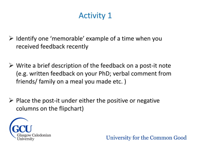 Giving effective feedback and feedforward | PPTX | Educational ...