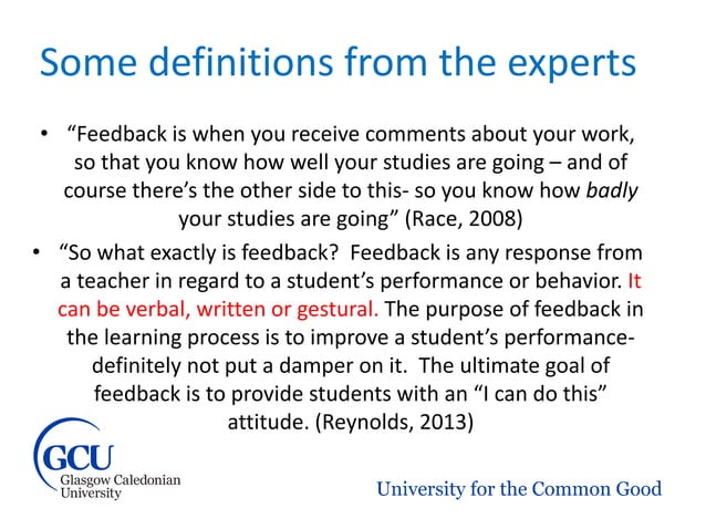 Giving effective feedback and feedforward | PPTX | Educational ...
