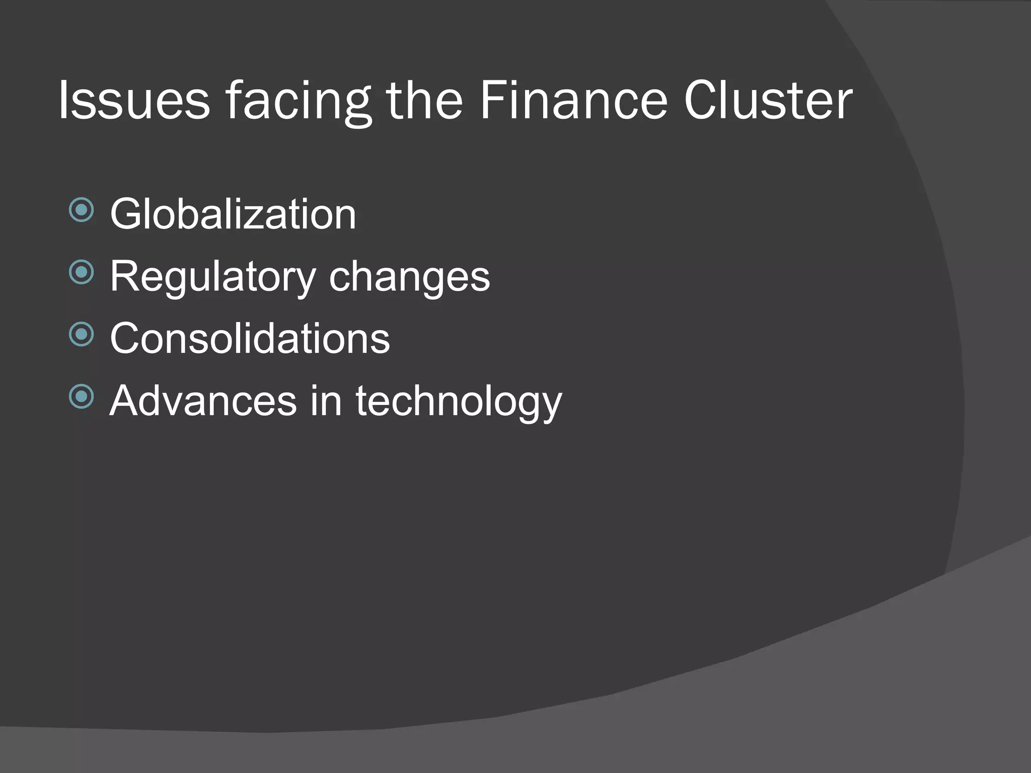 GTA Financial Services Cluster (Class MRK625) | PPT