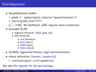GLMs and extensions in R | PPT