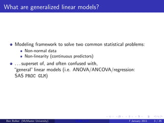 GLMs and extensions in R | PDF
