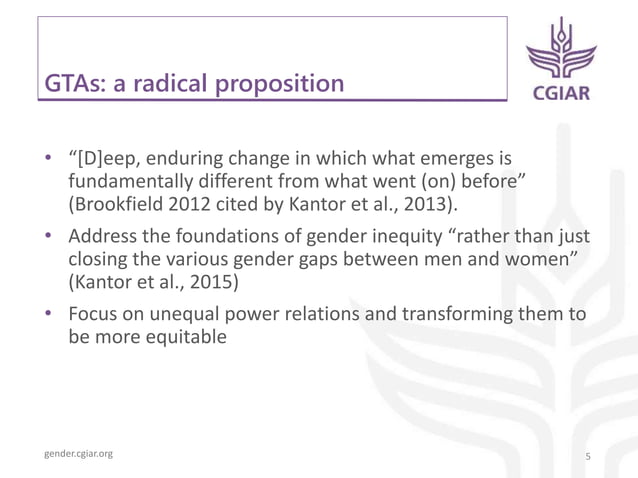 Reflections on gender transformative approaches in agriculture – The ...