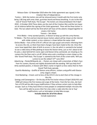 Gta the escape | PDF