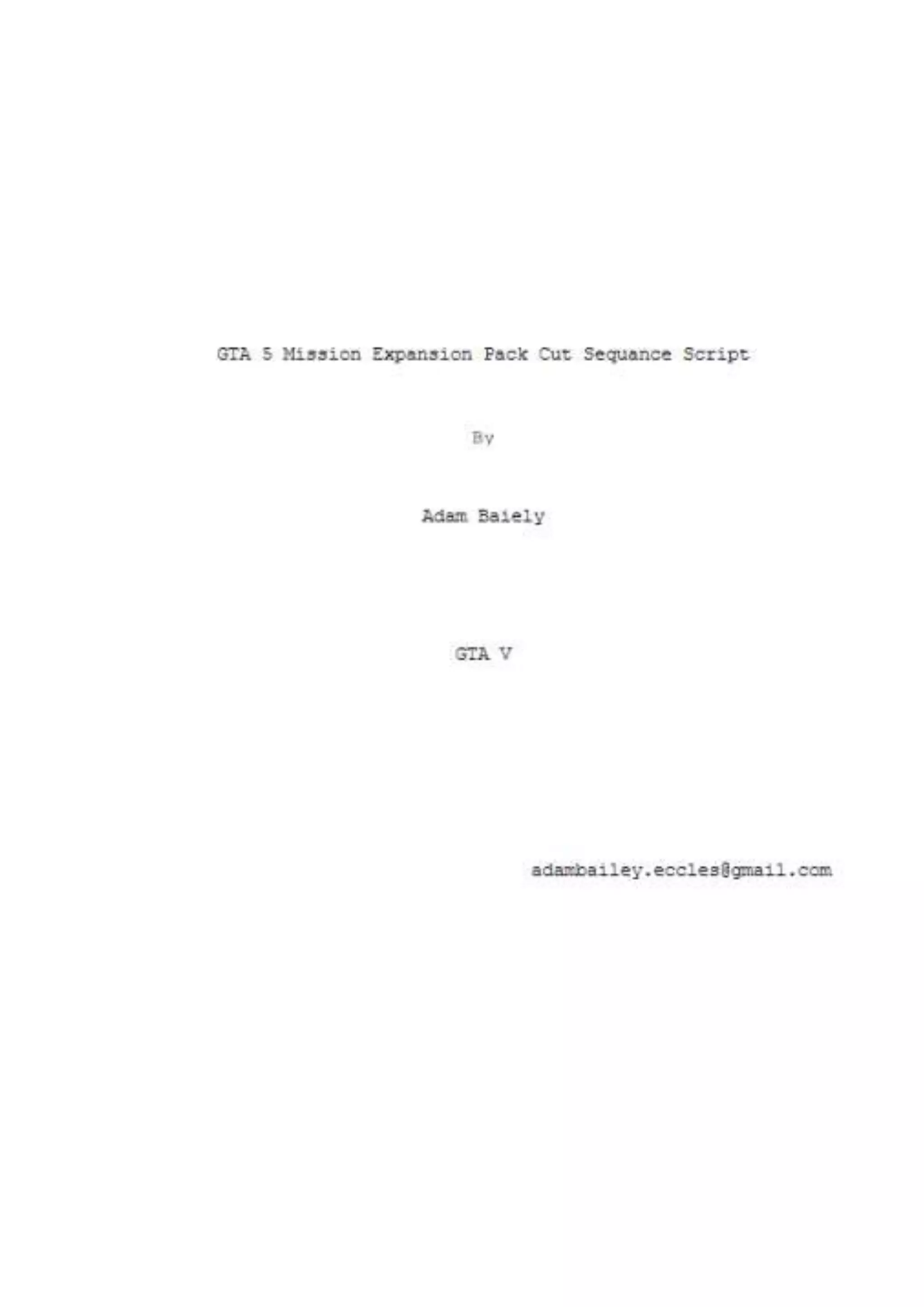 Gta v cut scene 2 | PDF