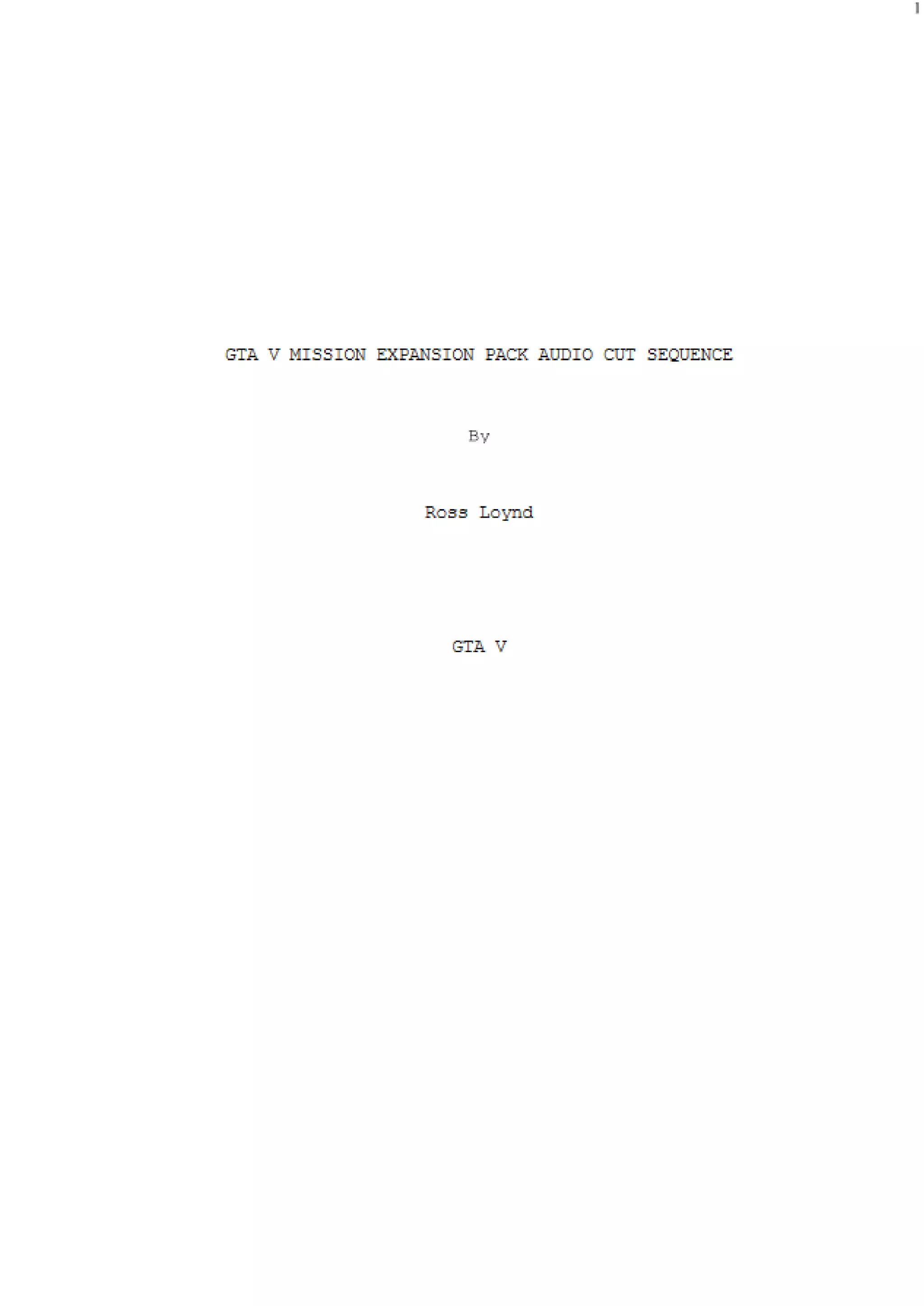 Gtav cutscene script | PDF