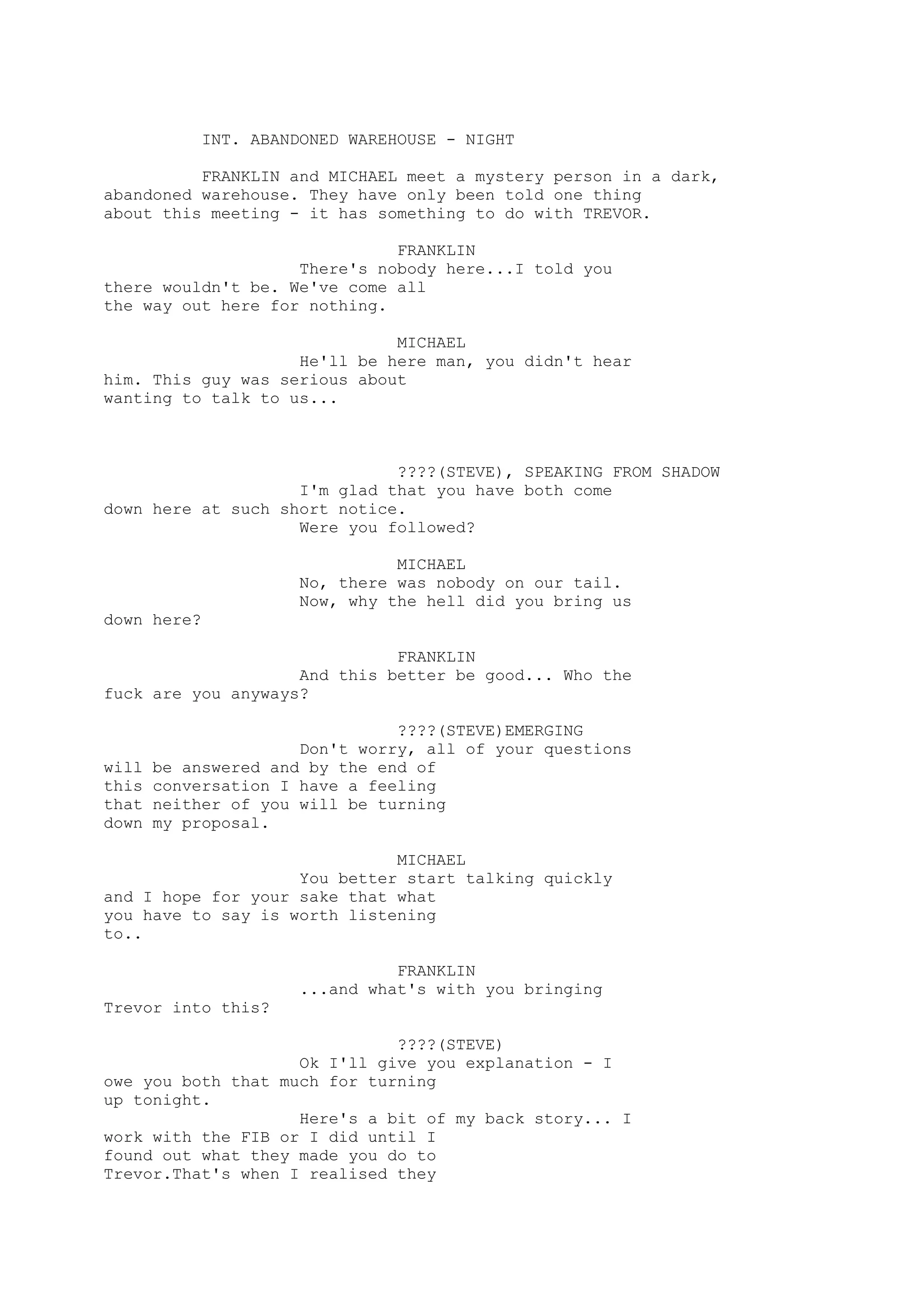 Gta v cut sequence script expansion | DOCX