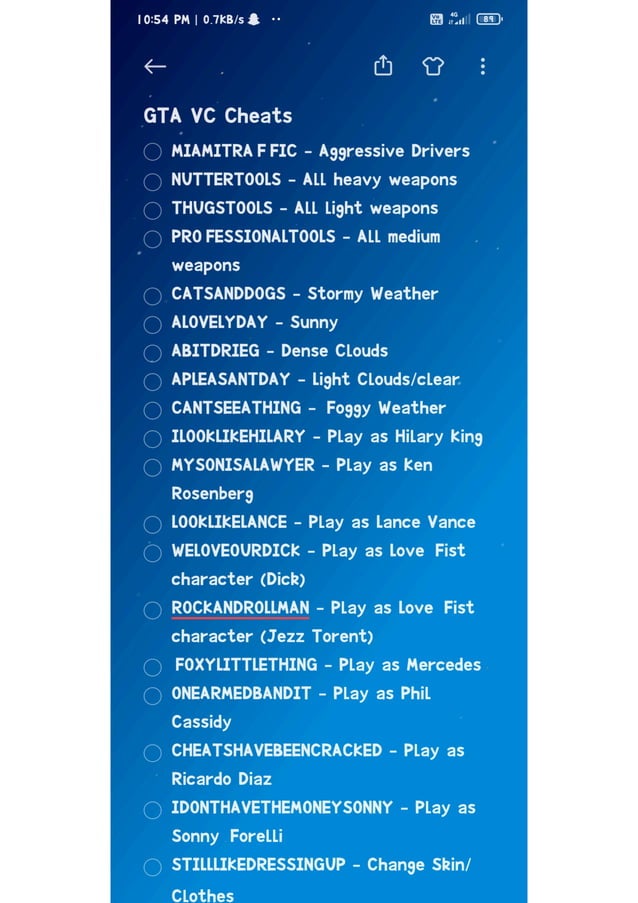 Gta vice city cheats | PDF