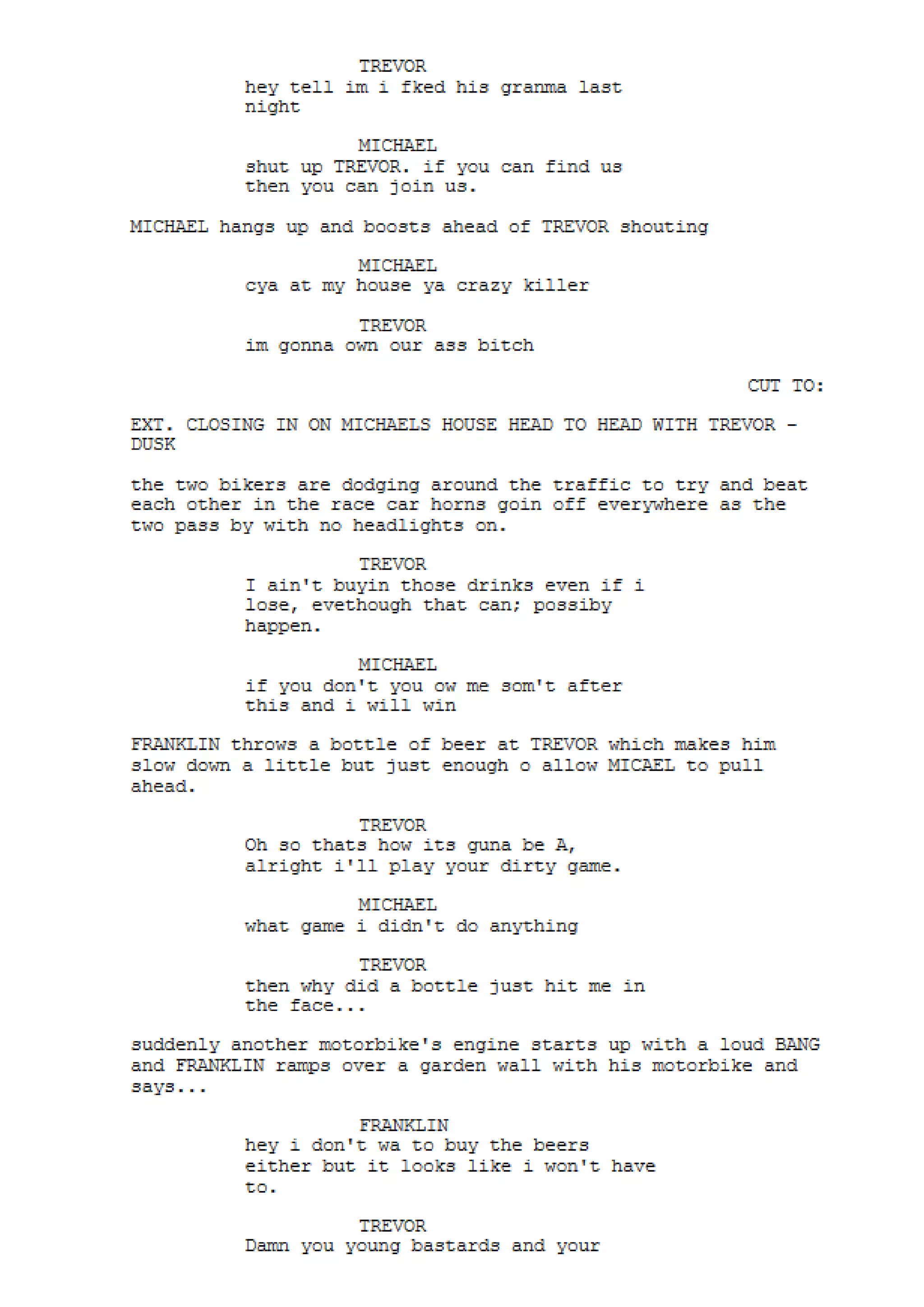 Gta v script | DOCX