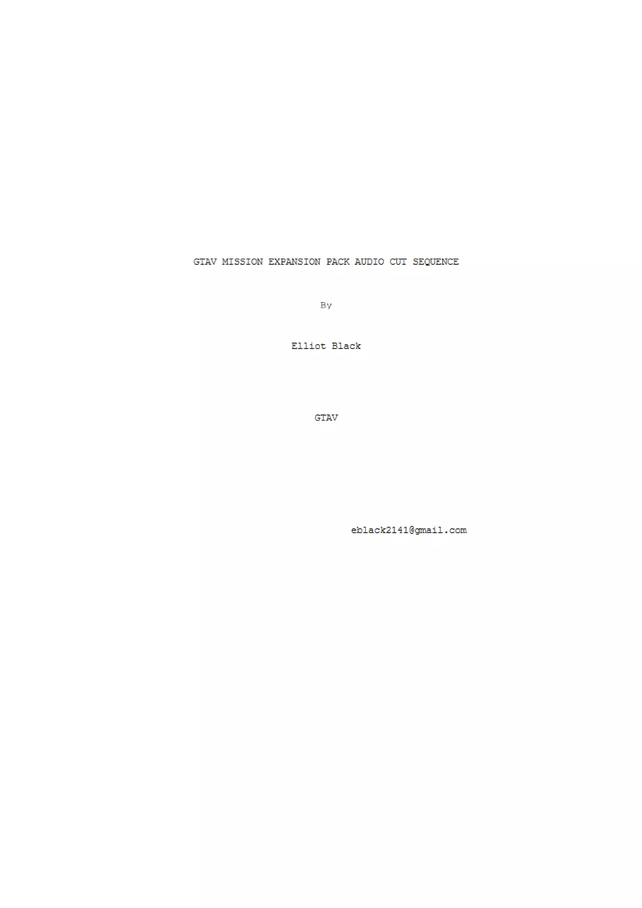 Gtav script word document | DOCX