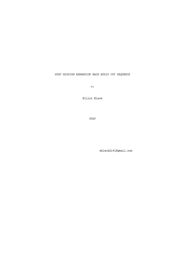 Gtav script word document | DOCX