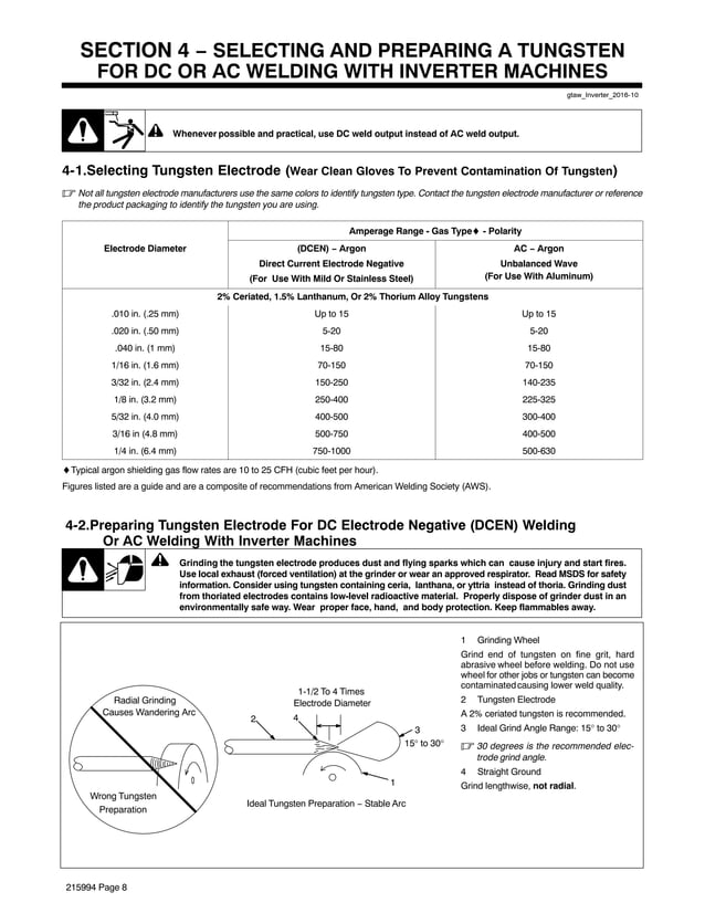 Guidelines for Gas Tungsten Arc Welding (GTAW) | PDF