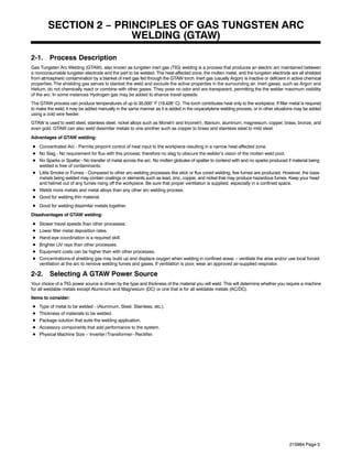 Guidelines for Gas Tungsten Arc Welding (GTAW) | PDF