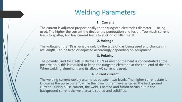 Gass tungsten Arc Welding (GTAW)/ Tungsten Inert Gas Welding (TIG ...