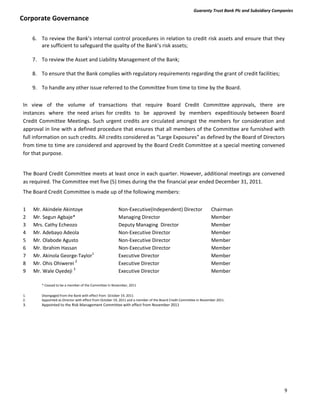 Guaranty Trust Bank financial report 2011 | PDF