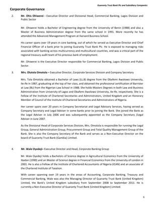 Guaranty Trust Bank financial report 2011 | PDF