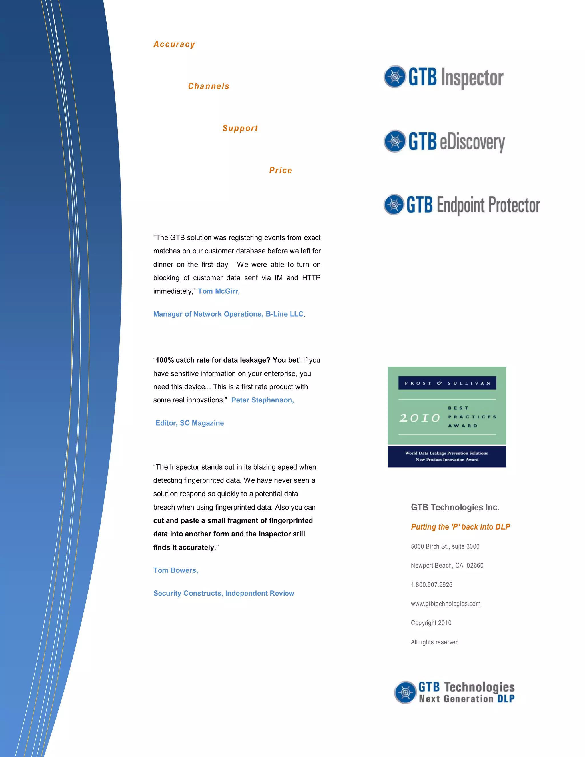 GTB DLP Brochure | PDF