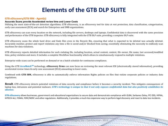 Gtb Dlp & Irm Solution Product And Deployment Overview | PPTX | Internet | Computing