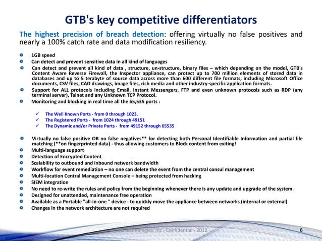 Gtb Dlp & Irm Solution Product And Deployment Overview | PPTX | Internet | Computing