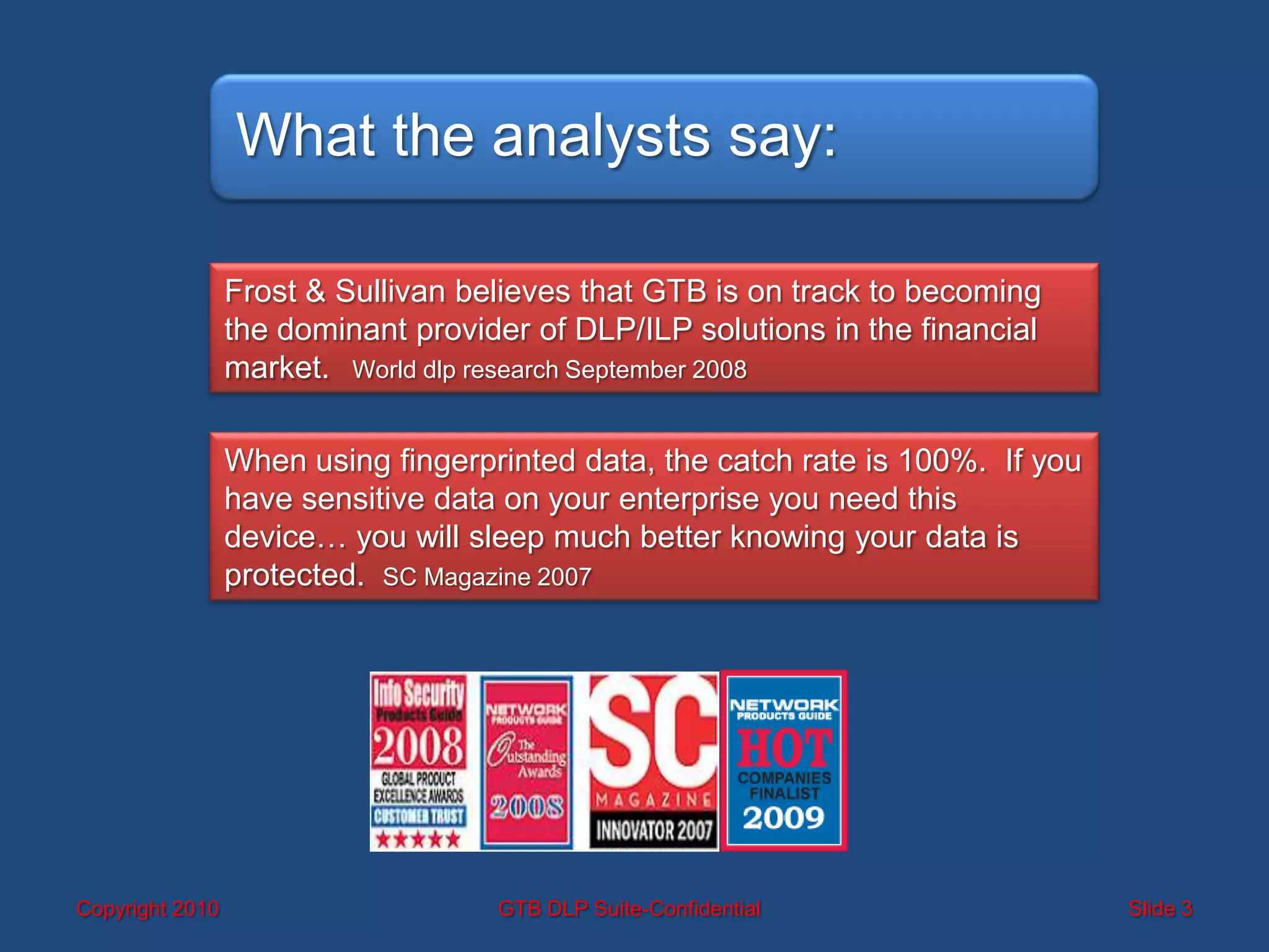 GTB DLP Suite Presentation | PPTX