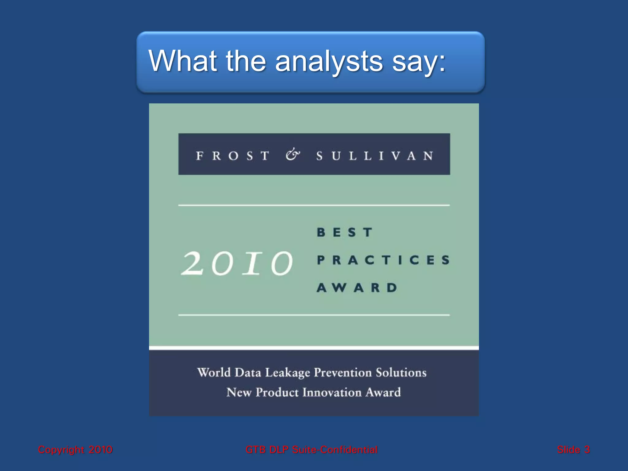 Gtb Dlp Suite Presentation | PDF