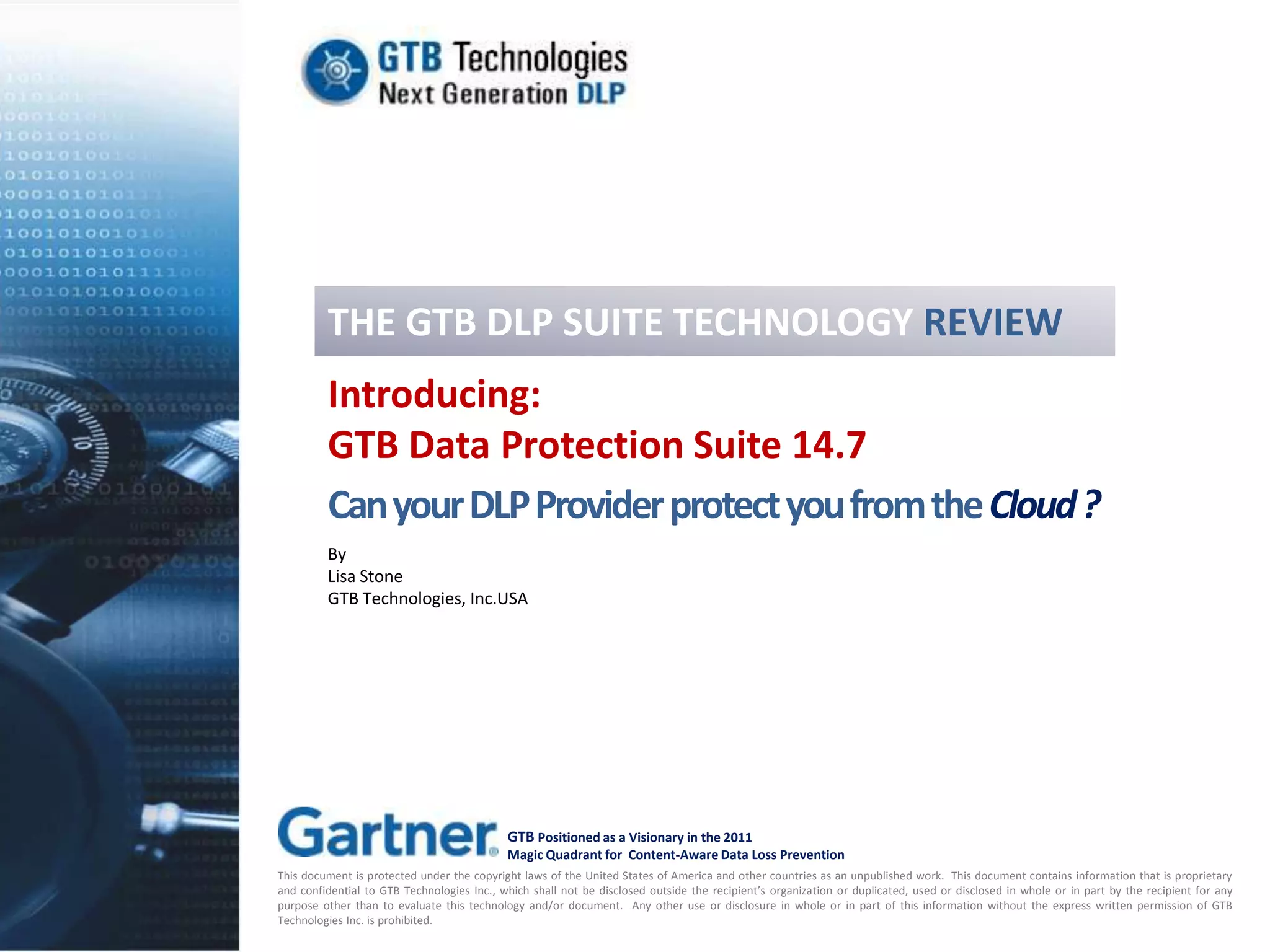 Gtb Technology Review Can Your Dlp Provider Protect You From The Cloud ...