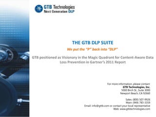 Gtb Technology Review Can Your Dlp Provider Protect You From The Cloud ...