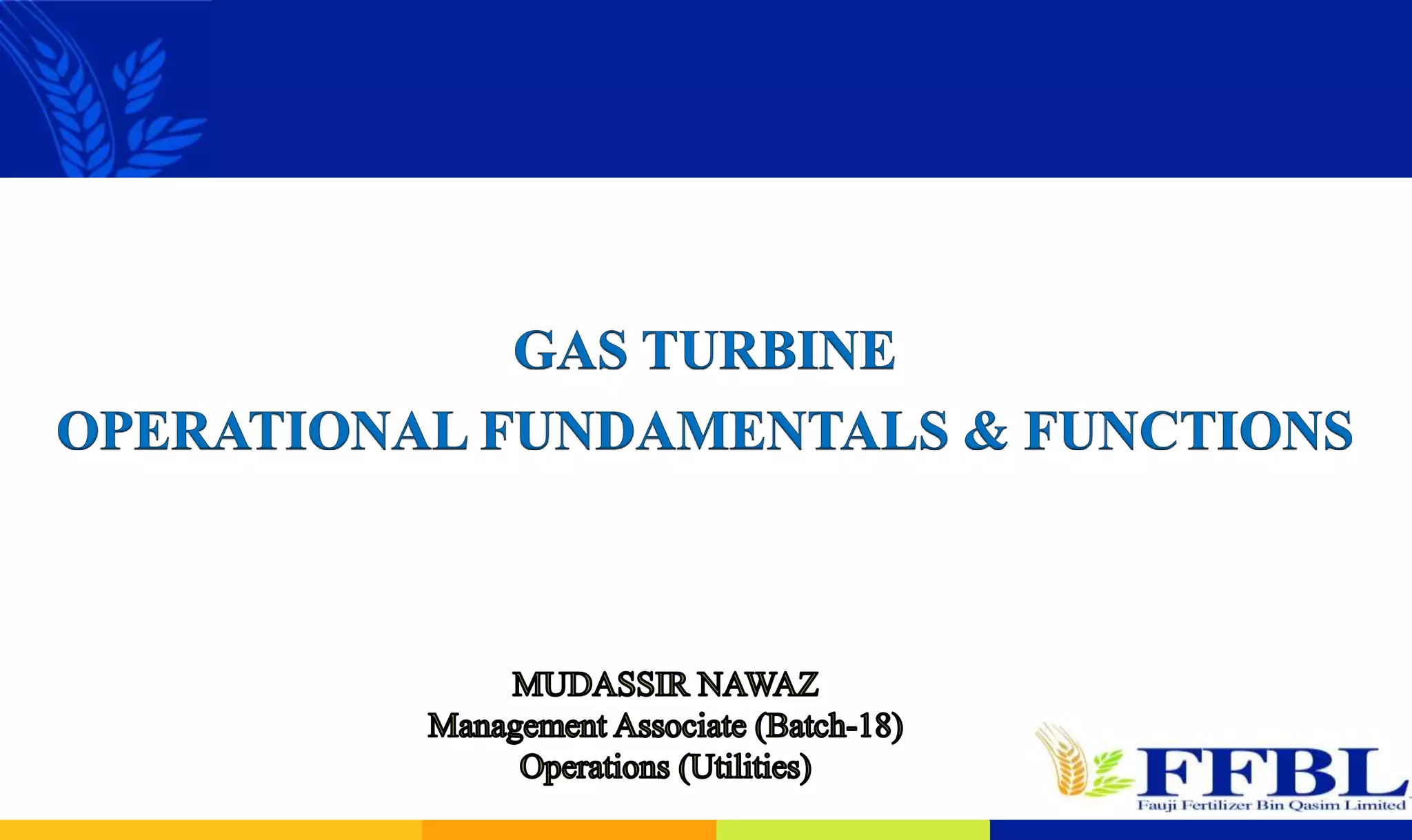 Gas Turbine Operation | PPTX