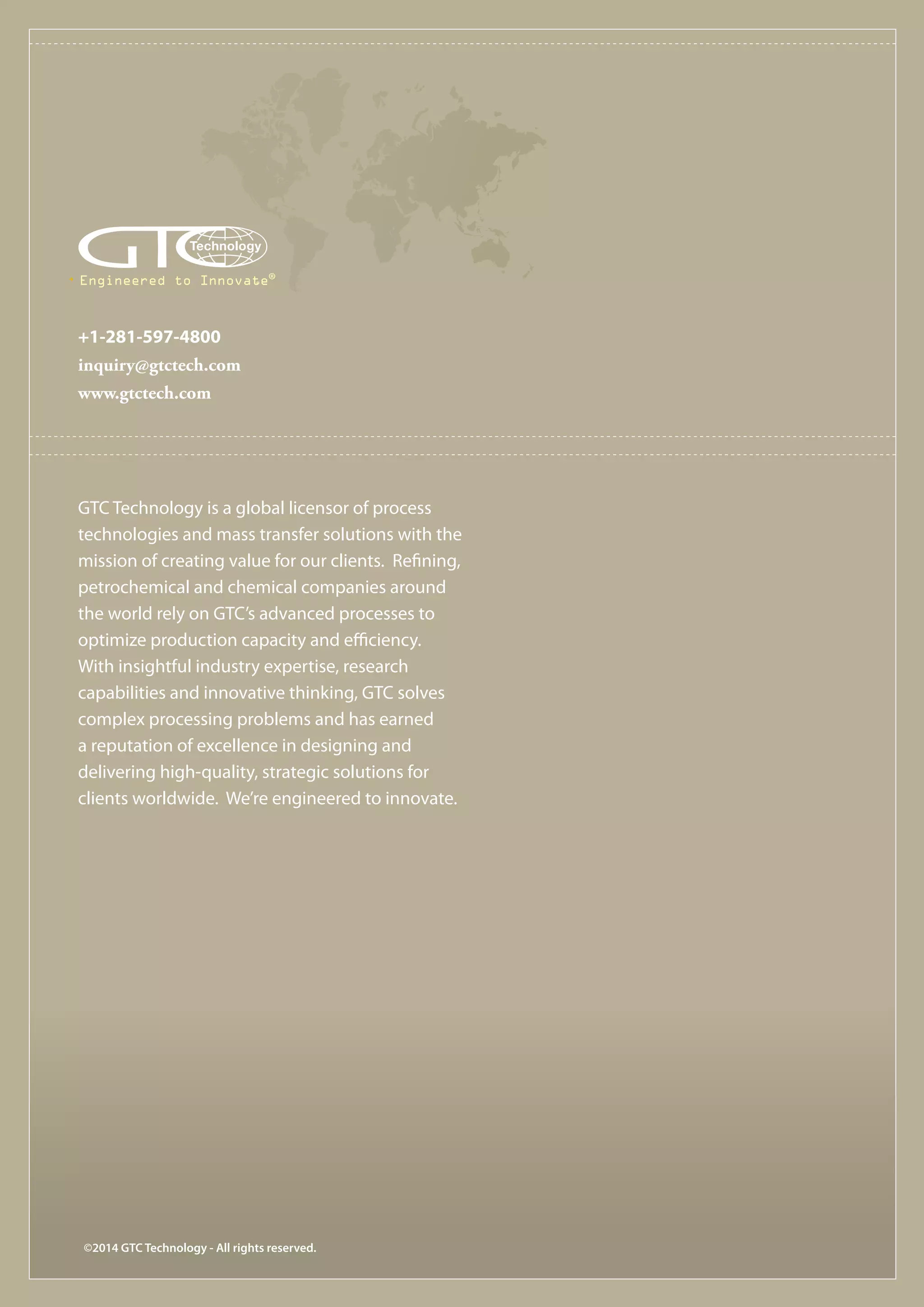 GTC Technology Engineered to Innovate | PDF