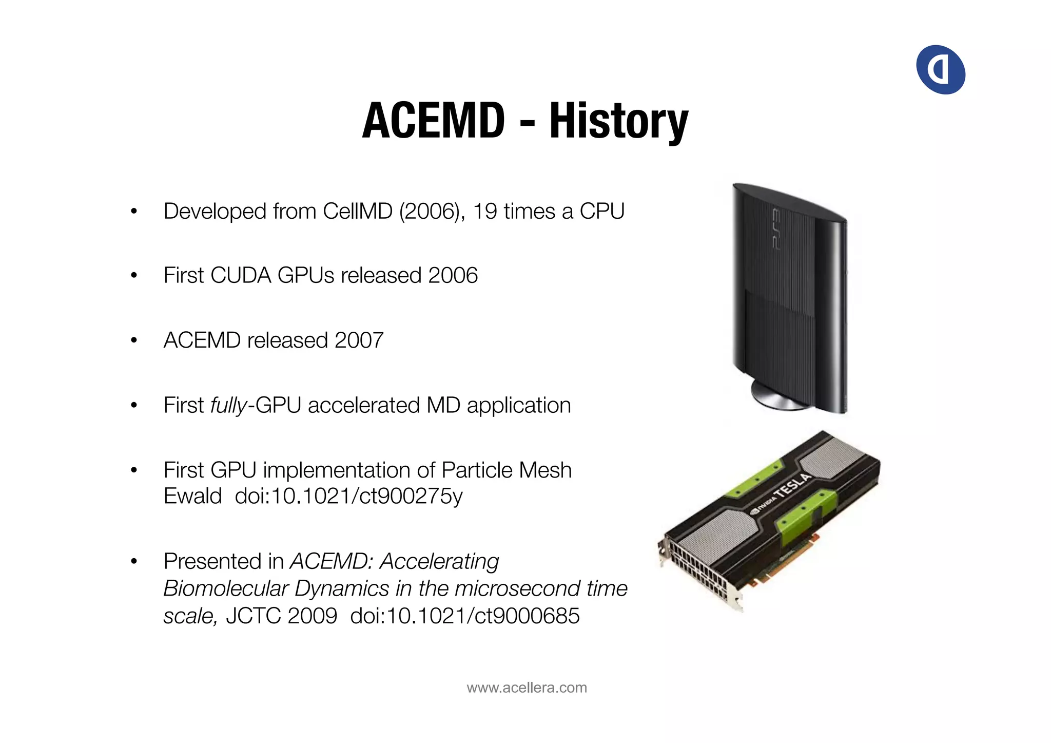 ACEMD: High-throughput Molecular Dynamics with NVIDIA Kepler GPUs | PDF ...